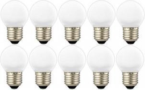 Calex LED kogellamp E27 P45 1W 4000K Koel Wit (10 Stuks) | bol.com