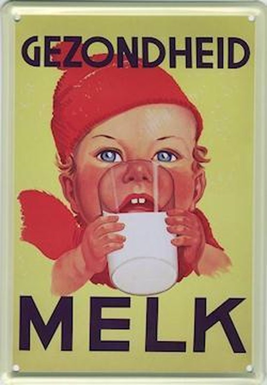 Melk reclame Melk Gezondheid reclamebord 10x15 cm | bol