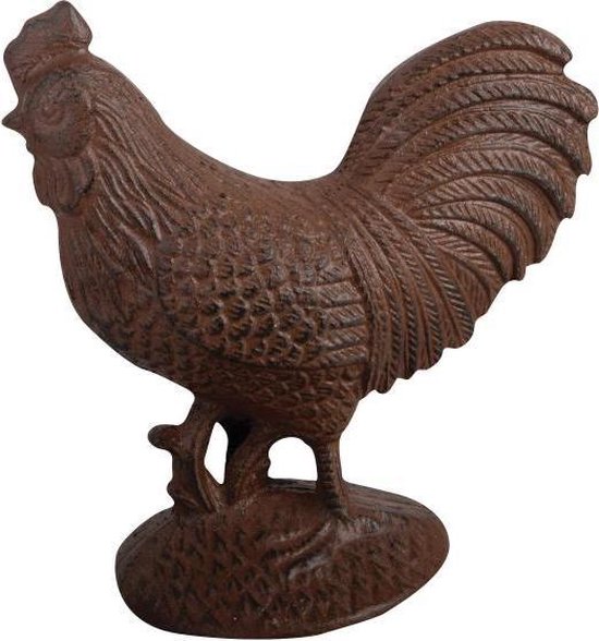 Tuinbeeld Haan groot gietijzer | bol