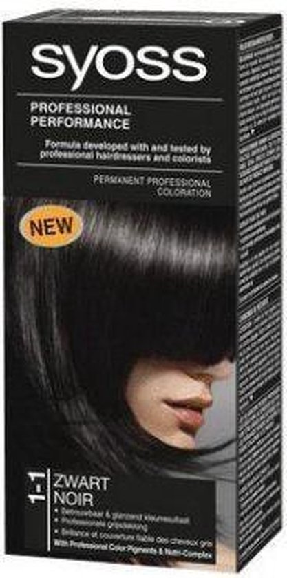 Syoss 1-1 Zwart haarverf 3st | bol.com
