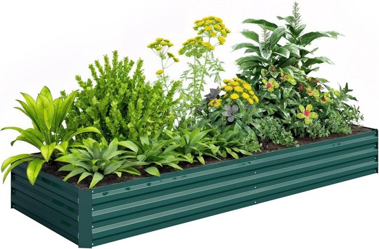 Verhoogde Metalen Tuinbak voor Moestuin en Bloemen, RVS | bol