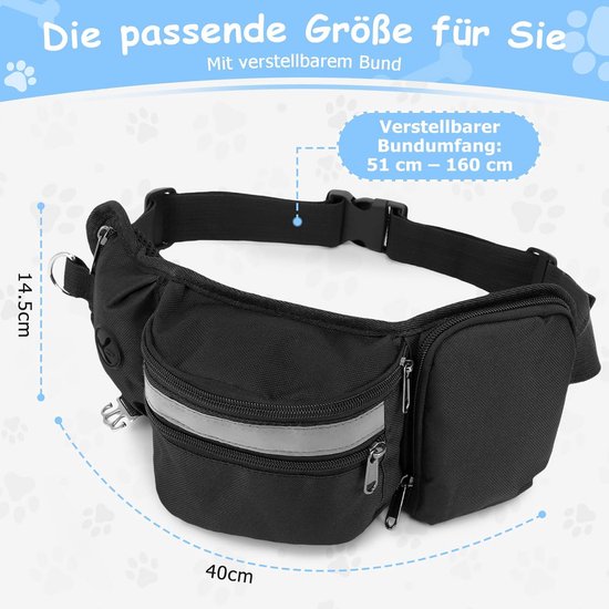 Heuptas Hondentraining met Flessenhouder en Poepzakjesdispenser ...