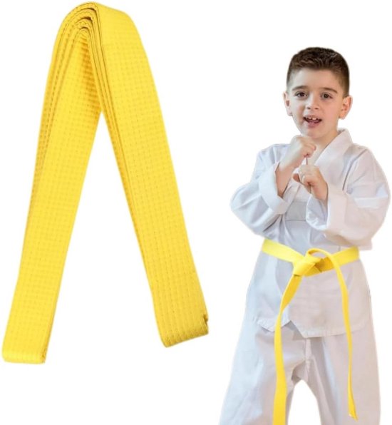 Gele Vechtsport Riem voor Taekwondo, Karate en Judo | Trainingsriem | bol