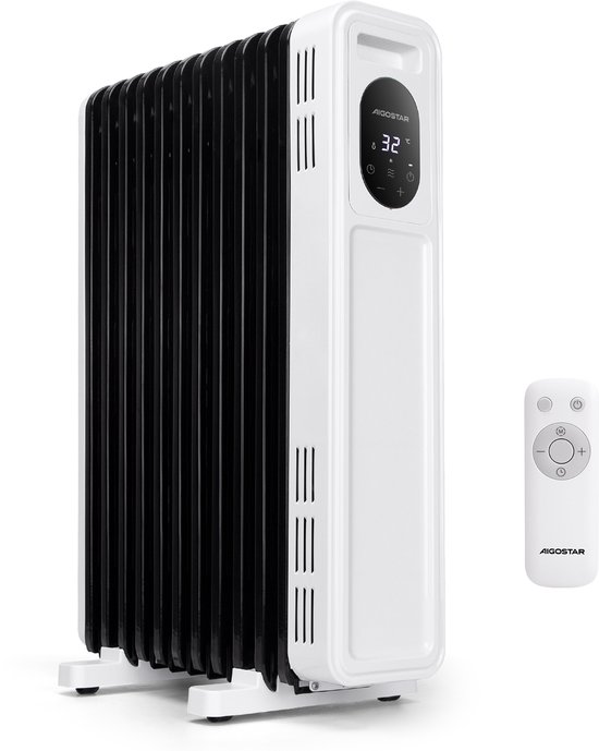 Aigostar Cozy Olieradiator - 2300W, 11 ribben, elektrische verwarming ...