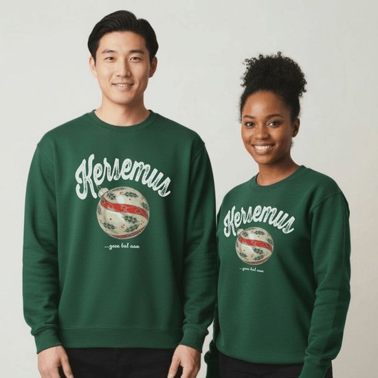 Unisex Trui - Kersemus - Kleur groen - Maat L - Perfect voor iedereen ...