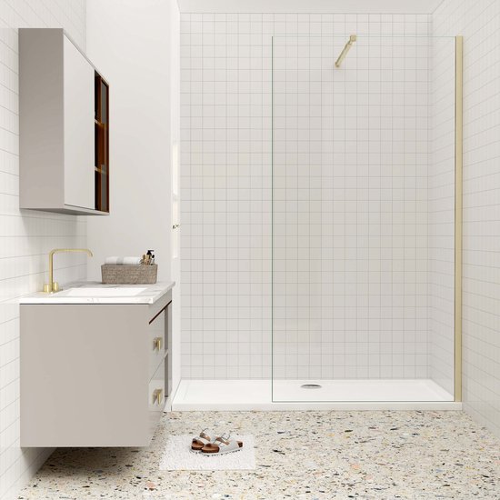 Aica Paroi de douche moderne 70x200 cm - Verre trempé sûr 8 mm NANO ...
