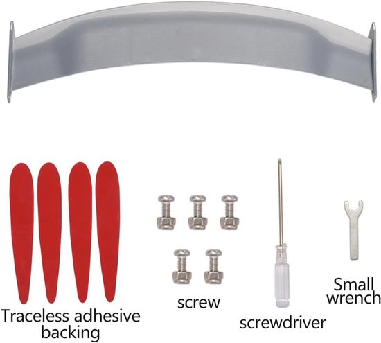 Universele Achterspoiler voor Auto - 30 cm Zelfklevende Rubber Spoiler ...