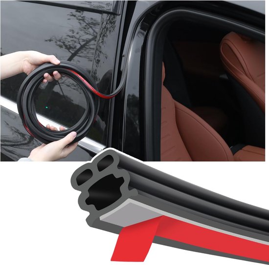 5m rubberen lijm, Versterkte bescherming voor autodeur tegen krassen en ...