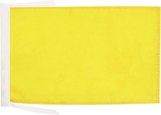 Geel Vlag - 18'' x 12'' - 100% Polyester - Klein Banner met Koorden ...