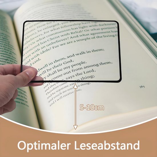 Volledige leesloep set - A5 vergrootglas voor seniors en slechtzienden ...