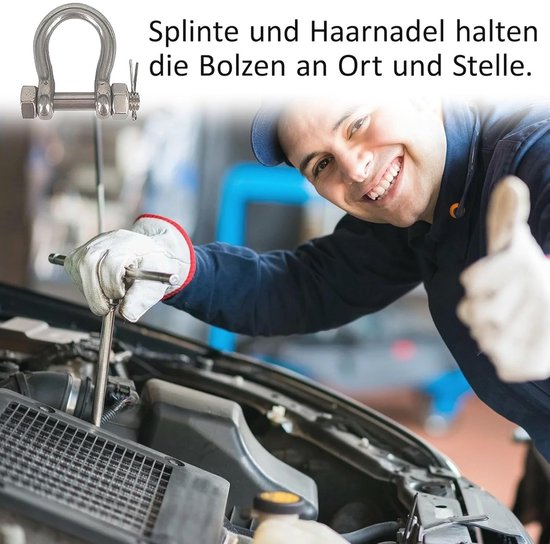 Assortiment splinten, 260 stuks roestvrijstalen splinten in 6 maten ...