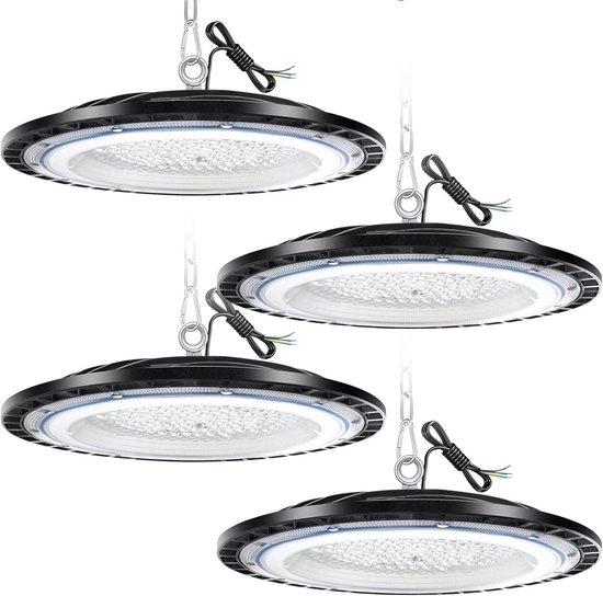 4 Stuks 300W UFO LED High Bay Verlichting 49000LM - Krachtige ...