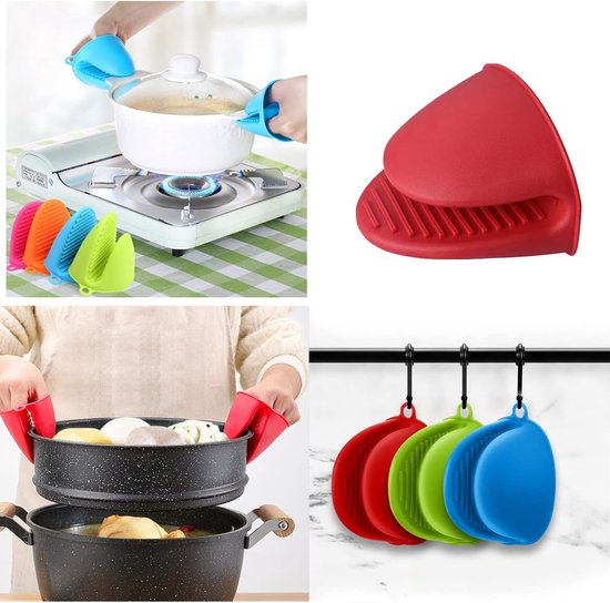 Hittebestendige en antislip siliconen ovenwanten voor bakken en grillen ...