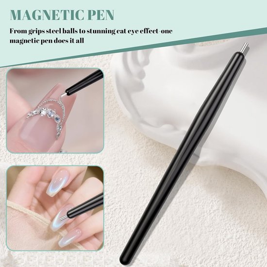 6-in-1 Cat Eye Nail Magnet - 3-in-1 Magnet Pen - 5 Magnet Plates ...
