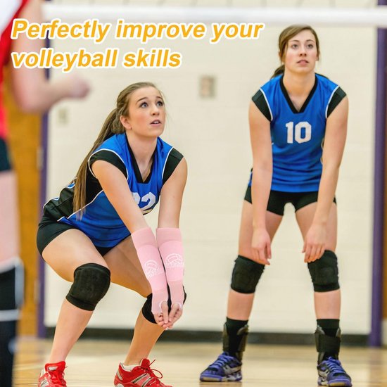 Volleybal Arm Sleeves met Beschermende Pads - Roze Onderarm Bescherming ...