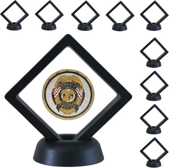 Set van 10 Stuks 3D Zwevende Display Frames voor Munten en Medailles ...