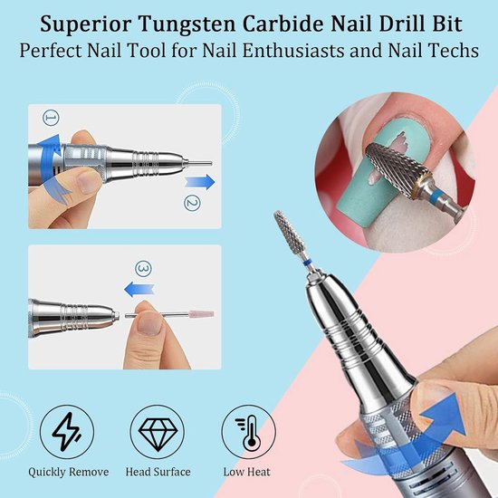 7-delige Set Nagelfrees Bits voor Professionele Manicure | bol