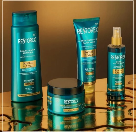Restorex Keratine & Argan Intensieve Verzorgingsset - Shampoo 500ml ...