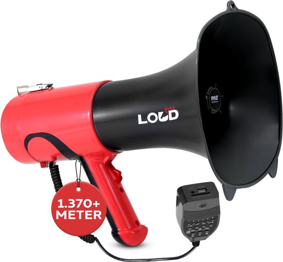 Pyle Draagbare Megafoon met Bluetooth – 100W Bullhorn Luidspreker met ...