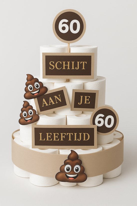 Schijt aan je leeftijd – 40 jaar toilettaart cadeau | bol