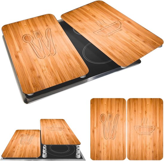 Universele Kookplaatafdekplaten Set van 2 voor Glaskeramische ...