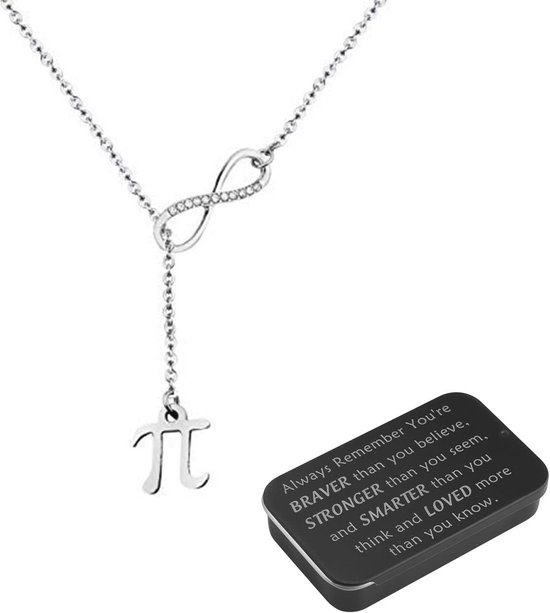 Pi Symbool Ketting - Wiskunde Sieraden & Leraar Gift - Moedig, Sterk en ...