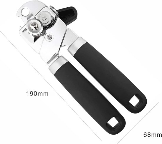 Multifunctionele blikopener met flesopener en instelbare grip | bol