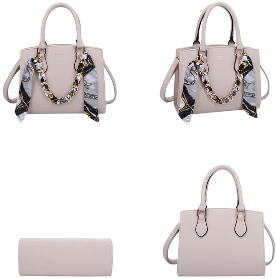 Gallantry, Handtas voor Dames met Generfd Effect met Gouden Decoratieve ...