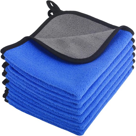 6x Absorberende Microvezeldoeken Auto - 30x40cm - Krasvrij Polijsten en ...