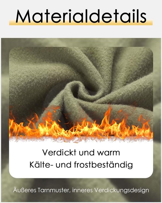 Warm Trainingspak Heren - Camouflage Set Winterjas en Joggingbroek | bol