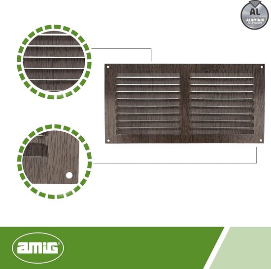 Rechthoekig Aluminium Ventilator Rooster - Afzuig & Ventilatie Rooster ...