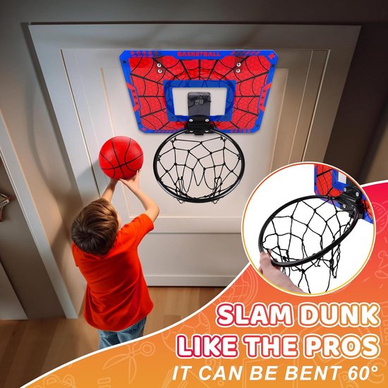 Indoor Basketbalring met Automatische Score en 3 Ballen voor Kinderen | bol