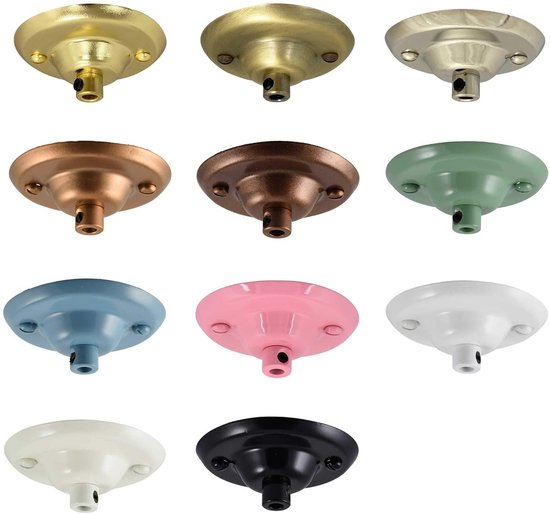 Plafondrozet 75mm met Kabelgrip - Messing Finish voor Hanglampen | bol