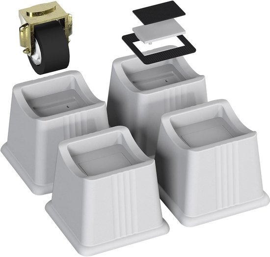 Bedmeubelverhogers 10 cm - Zware Verhogers voor Meubels met ...