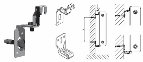 universele radiator beugels - radiatoren zonder bovenrooster | bol