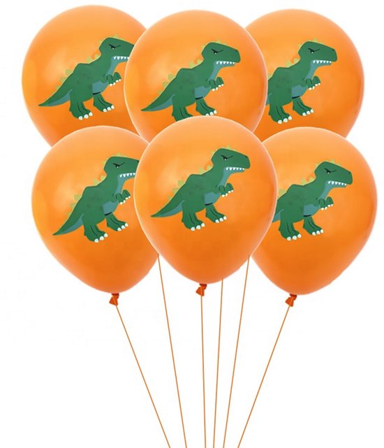 Ballonnen - dinosaurus - oranje - verjaardag - feestje - versiering ...
