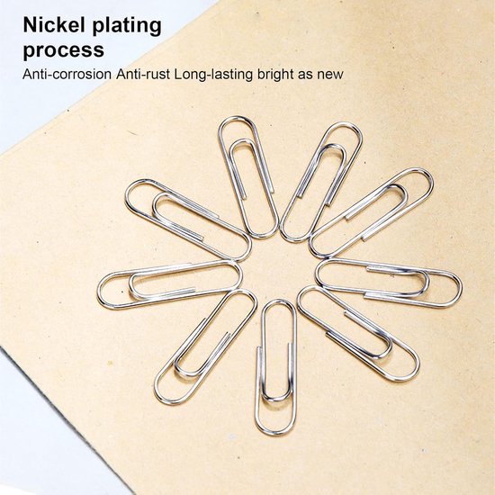 700 Stuks Metaal Paper Clips - Grote Silver Paper Clips - Diverse Maten ...