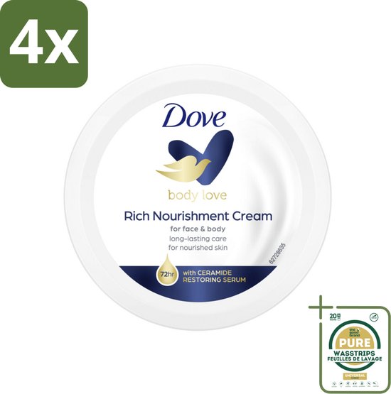 Dove Bodycrème - Voedend - 150 ml - Voordeelverpakking - 4 stuks ...