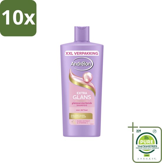 10 x Andrélon – Shampoo – Extra Glans – 685 ml - Grootverpakking ...
