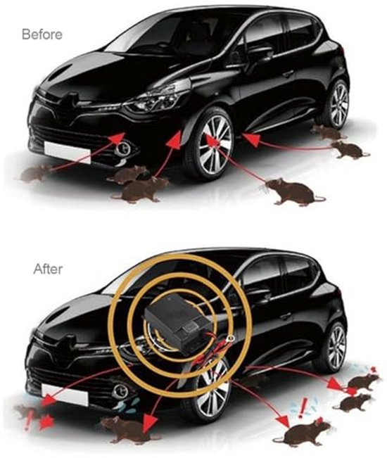 Ultrasonic Mouse Rejector Car Ultrasonic Animal/Mouse/Rat Pest Control ...
