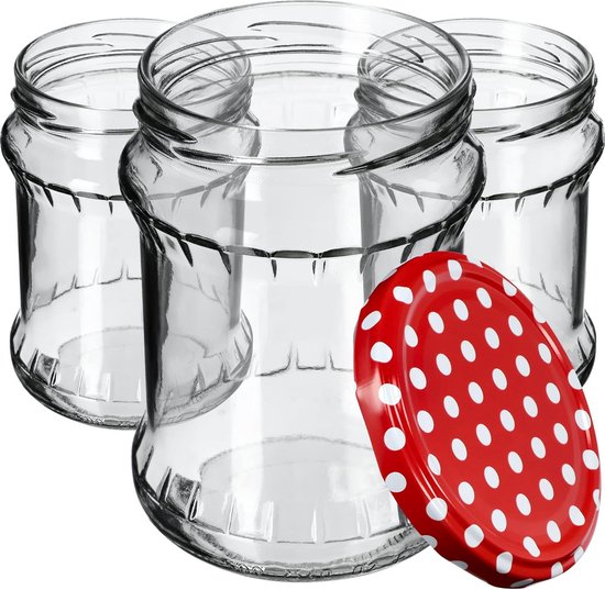 Weck-potten met Schroefdop 500ml - Grote Ronde Glazen Potten voor ...