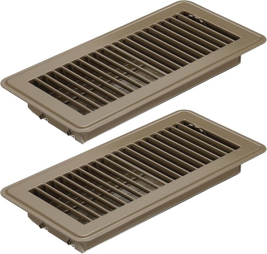 25 x 10 cm Vloer Ventilatie Rooster - 2 Stuks Verstelbare Messen ...