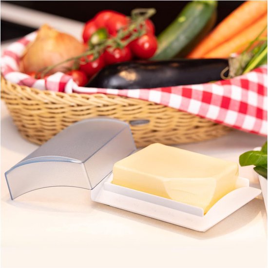 2 tafelboterdozen met schaalverdeling voor 250 gram boter - kunststof ...