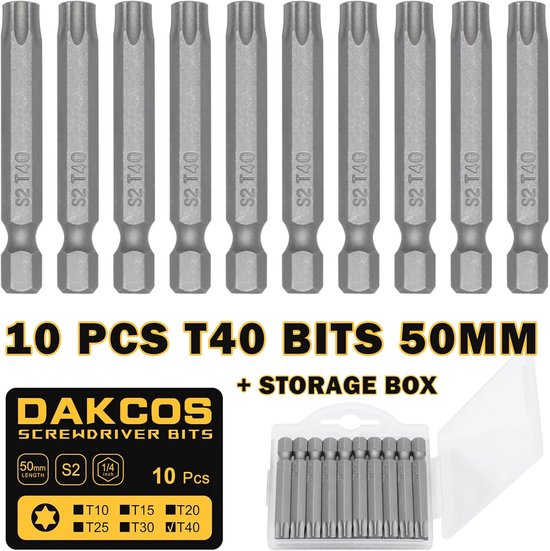 Torx T30 Bits Lang (50 mm) - 10 Stuks S2 Staal Schroefbits Set | bol