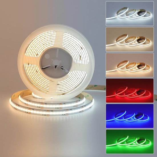 Multicolor LED Strip 5m 24V met RGB en CCT Verlichting voor Binnen | bol