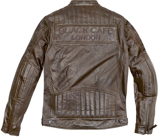 Black-Cafe London Philadelphia Bruin Leren Motorjas - Maat 58 - Jas | bol