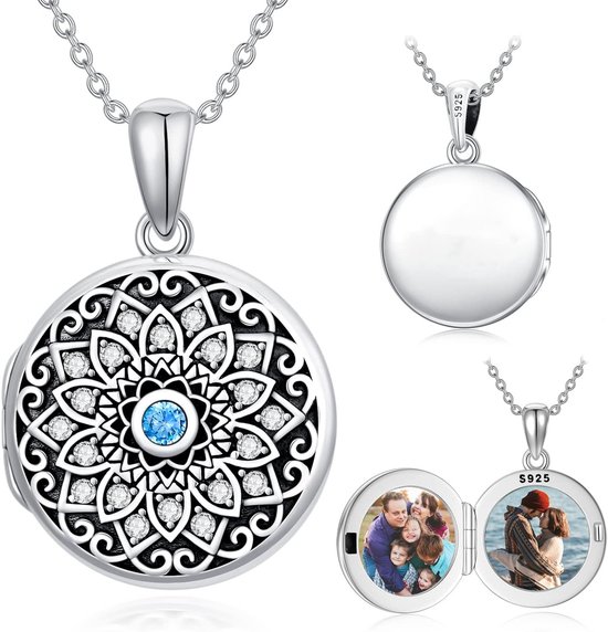 Sterling Zilveren Medaillon Ketting met Gravure voor Foto's | bol