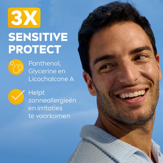 NIVEA SUN UV Face Senstive SPF50+ Zonnebrand Gezicht - Voor de ...