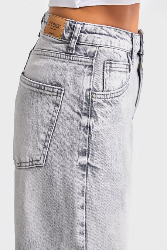 Straight High Rise Jeans - Light Gray | bol