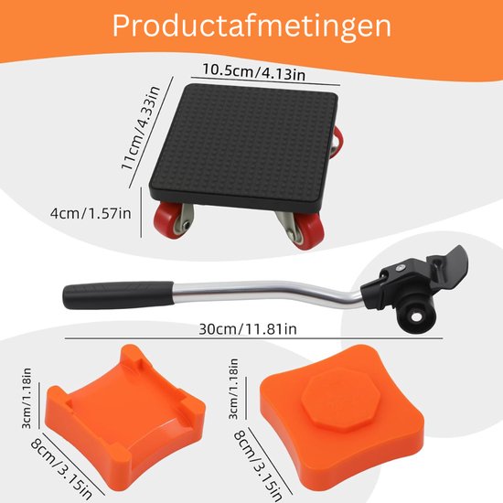 Meubeltransporter - Transportroller - Transportwagen - Meubelhondje | bol